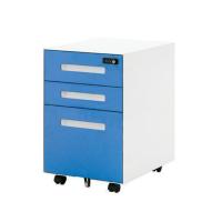 China 3 Drawer Steel File Cabinet Under Desk Movable Metal Filing Cabinet for sale