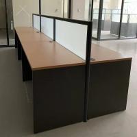 China Black Office Desk Workstation With Office Privacy Screen Partition for sale