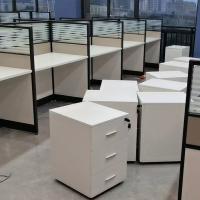 China Open Office Staff Workstations Modular Glass Screen Workstations Desk for sale