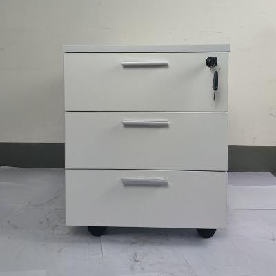 China Office Storage Mobile Cabinet Wooden Mobile Pedestal 3 Drawer Lateral Filling Cabinet for sale