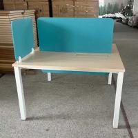 China Wooden Single Office Space Modular Desktop Workstation With Desktop Partition for sale