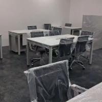 China 1.2M Wooden White Single Computer Staff Table Workstation For Office for sale