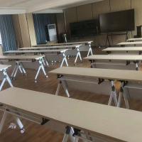 China Wooden Folding Conference School Student Staff Training Table With Wheels for sale