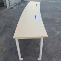China Rectangular Wooden Curved Desktop Office CEO Meeting Room Office Training Table for sale