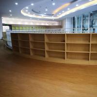 China Office Cupboard Storage File Cabinet Curved Wooden Bookcase For Library for sale
