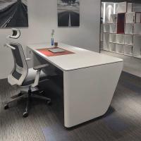China Luxury White Mdf CEO Ergonomic Executive Manager Desk With Drawers for sale