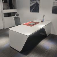 China Luxury White Mdf CEO Ergonomic Executive Manager Desk With Drawers for sale