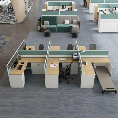 China Office Furniture Manufacturers 4 Way Modular Office Workstation With Partation for sale