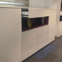 China White Wooden File Cabinets Locking 2 4 6 Drawer CEO Office Lockers for sale
