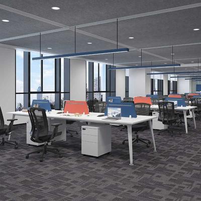 China White Modern Office 2 4 6 Person Cubicle Office Workstation Desk for sale