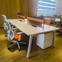 China White Modular 4 6 Seater People Desk Open Staff Workstations For Office Furniture for sale