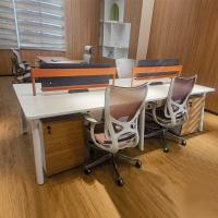 China White Modular 4 6 Seater People Desk Open Staff Workstations For Office Furniture for sale