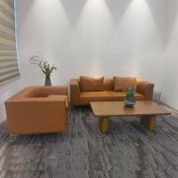 China Modern Office Couch Leather Waiting Room Comfortable Executive Office Sofa for sale
