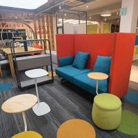 China Modern Office Waiting Area Sofa Colorful Fabric High Back Office Sofa for sale