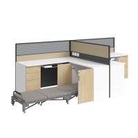 China Workstation Desk Office Furniture 2 4 Person Office Cubicle Workstation With Folding Bed for sale