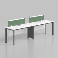 China W3600*D1200*H750MM Straight Office Furniture Modular 6 Seater White Computer Workstation Table Desk for sale