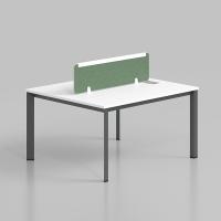 China Wooden Office Furniture White Office Computer Desk 4 Seater Workstation for sale