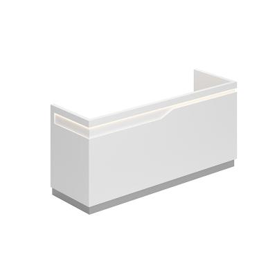 China Modern Reception Desk Beauty Salon Counter Cheap White Reception Table for sale