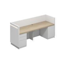China Modern Reception Desk Beauty Salon Counter Cheap White Reception Table for sale
