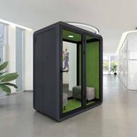 China Red Privacy Acoustic Pods Meeting Room Soundproof Office Phone Booth Pods for sale