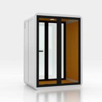 China Red Privacy Acoustic Pods Meeting Room Soundproof Office Phone Booth Pods for sale