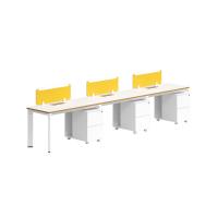 China White Workstation Desk Office Furniture Modular 1 2 6 People Office Table for sale