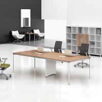 China Office Furniture Customizable Wooden White Rectangle Conference Table for sale