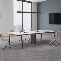 China Office Furniture Customizable Wooden White Rectangle Conference Table for sale