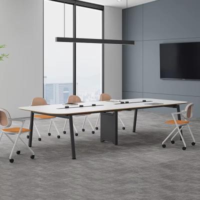 China Office Furniture Customizable Wooden White Rectangle Conference Table for sale