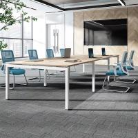 China Office Furniture Customizable Wooden White Rectangle Conference Table for sale