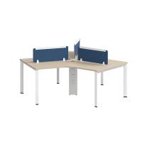 China Customized Wood 8 People Office Desk Shared Modern Partner Workstation for sale