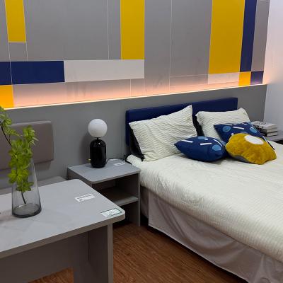 China Customised Modern Wooden Hotel Bedroom Furniture Sets Apartment Bedroom Set for sale