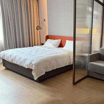 China Modern Hotel Luxury Bedroom Hotel Room Sets Bed Frames Beds With Headboard for sale