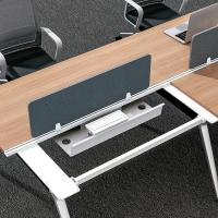 China New Office Workstations Modular Office Wooden Table 4 People Desk With Partition for sale