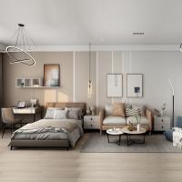 China China Manufacturer Contemporary Apartment Bedroom Furniture Bed Wardrobe Desk Combination for sale