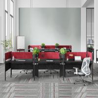 China Red Black 6-Person Office Workstation Desk BS-W101 for sale