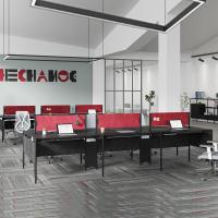 China Red Black 6-Person Office Workstation Desk BS-W101 for sale