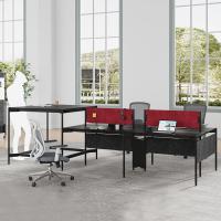 China Red Black 6-Person Office Workstation Desk BS-W101 for sale