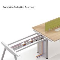 China Customizable MDF 4-Person Office Workstation Desk with Metal Legs for sale