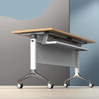 China Conference Hall Office Meeting Table School Auditorium Lecture Laminate Top Folding Desk for sale
