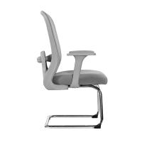 China High Quality Metal Legs Gray Mesh Office Ergonomic Chair Without Wheels for sale