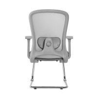 China High Quality Metal Legs Gray Mesh Office Ergonomic Chair Without Wheels for sale