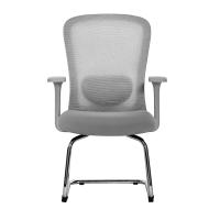 China High Quality Metal Legs Gray Mesh Office Ergonomic Chair Without Wheels for sale
