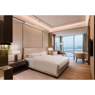 China Luxury Hotel Apartment Furniture Custom 5 Star King Size Leather Bed for sale