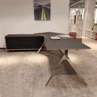 China Black Luxury Executive Office Desk For Boss or CEO MDF And MFC Wood Office Furniture for sale