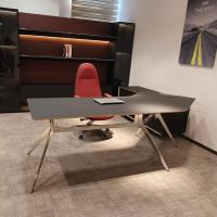China Black Luxury Executive Office Desk For Boss or CEO MDF And MFC Wood Office Furniture for sale