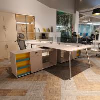 China Office Furniture Coworking Spaces Modular 4 Seater People Open Office Desk for sale