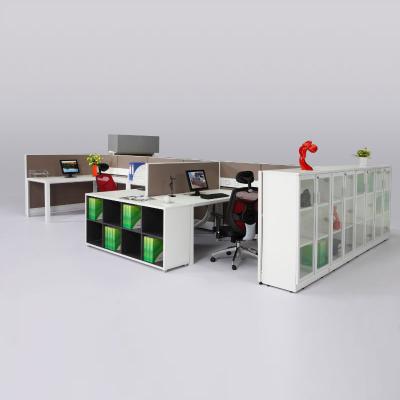 China Office Furniture Workstation Wooden Sturdy Hot Office Selling Desk Staff Computer Desk for sale