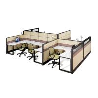 China China Cheap Workstation Office Furniture Aluminum Frame High Partitions Modular Office Table for sale