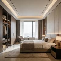 China Luxury Hotel Bedroom Furniture Customizable Hotel Beds And Wardrobes Wooden 5 Star Bedroom Sets for sale